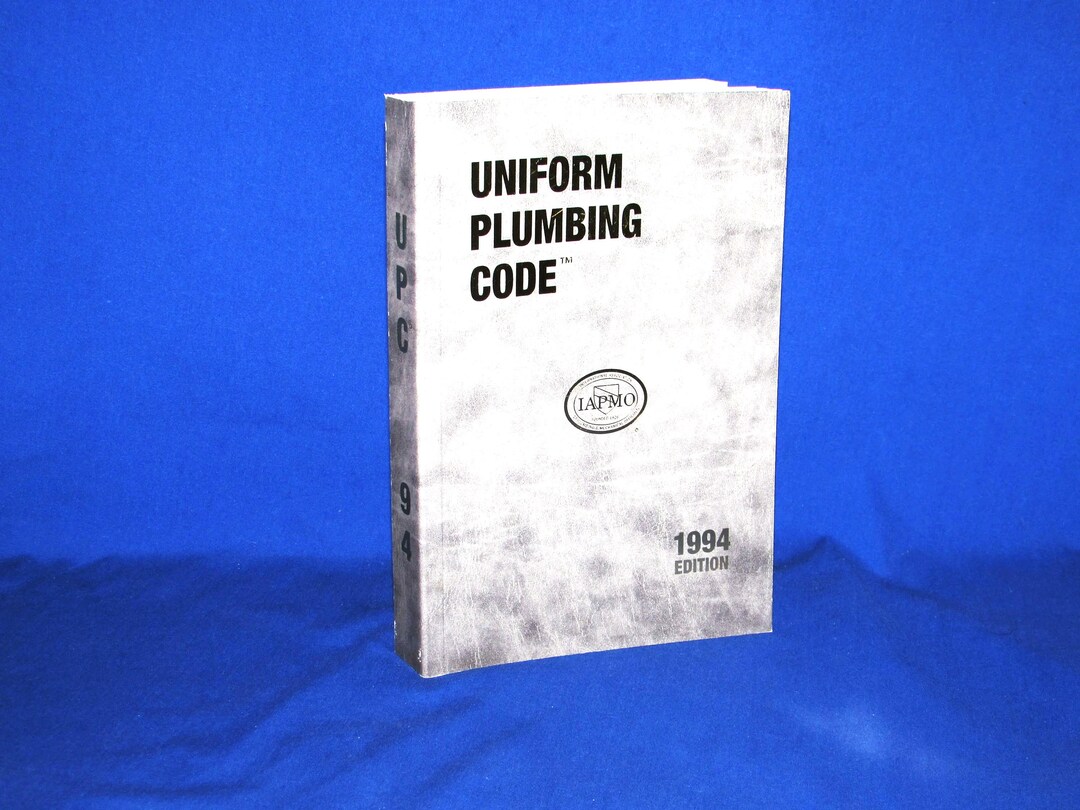 UNIFORM PLUMBING CODE Book 1994 Edition Free Shipping - Etsy