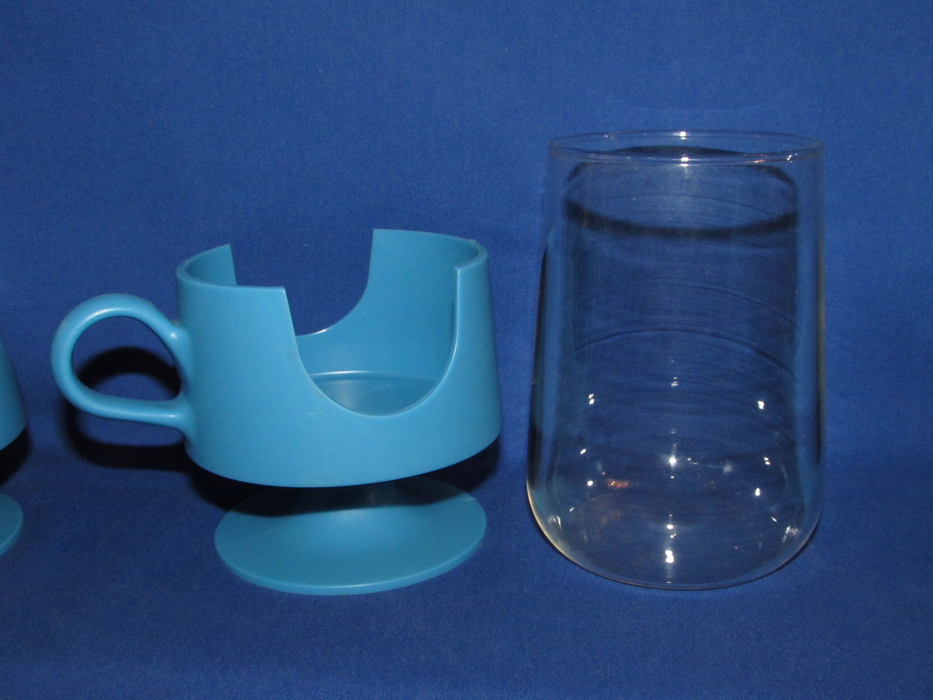 Corning Ware GLAS-SNAP CUPS Set of 4 Blue 12 Ounce Free Shipping - Etsy