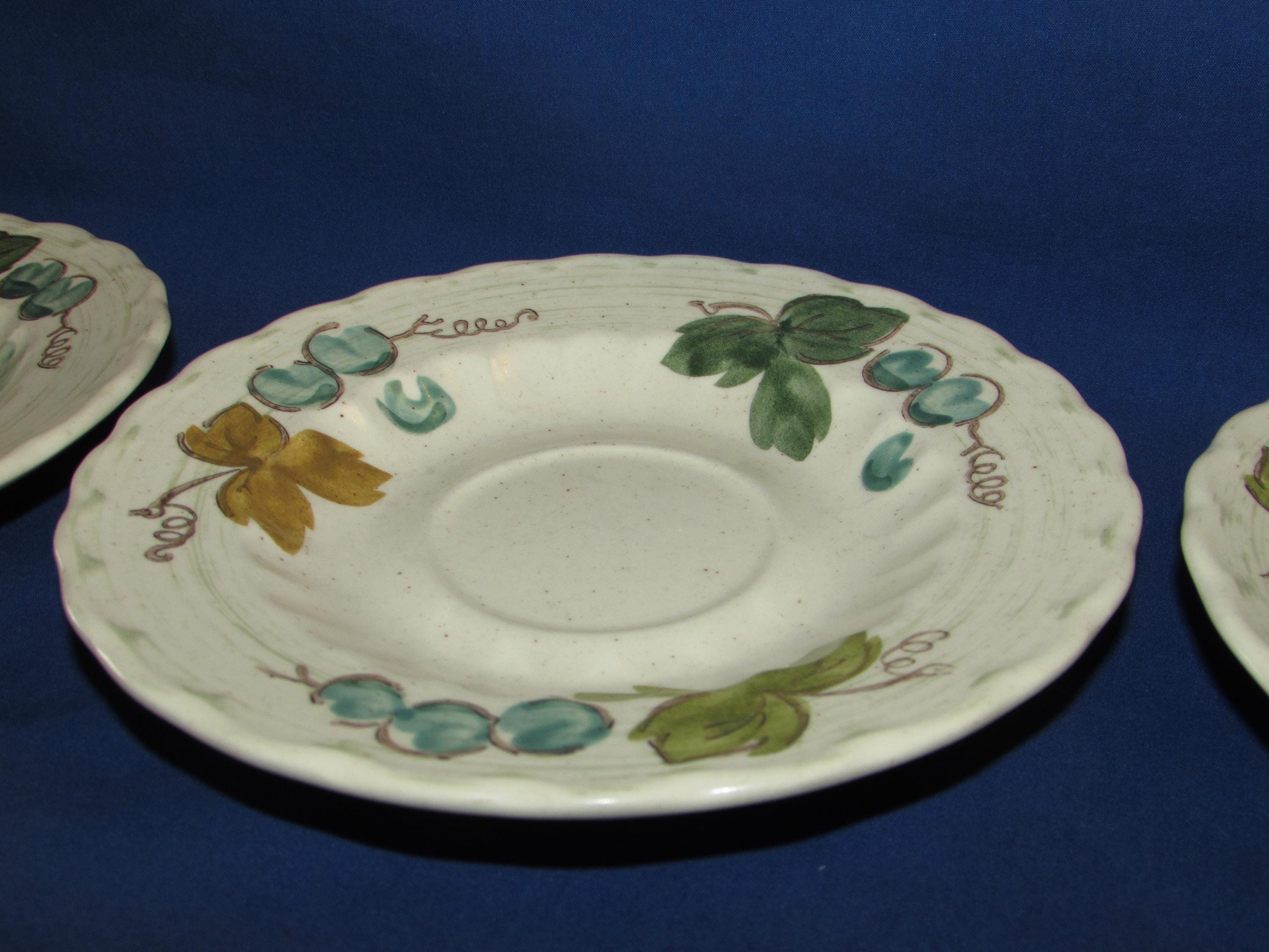 METLOX VINEYARD Vernon Ware 6 Cup and Saucer Sets 1960s Free Shipping ...