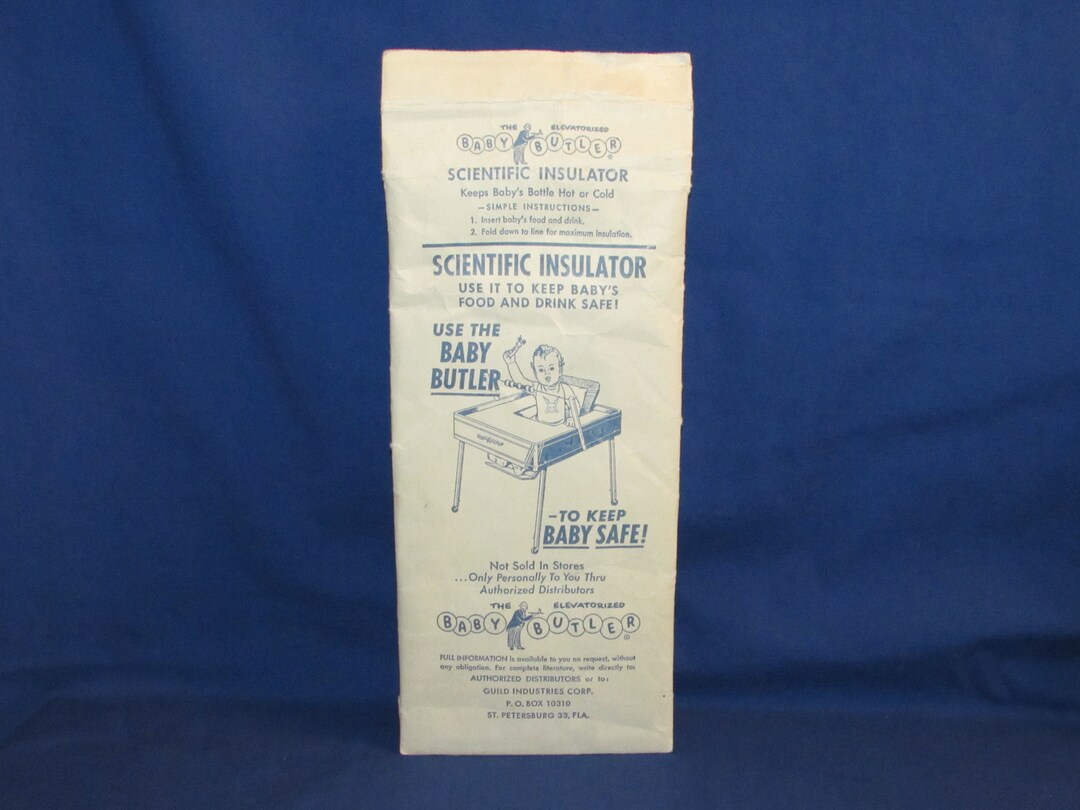 BABY BUTLER BAG 1950s Guild Industries Nursery Unique - Etsy