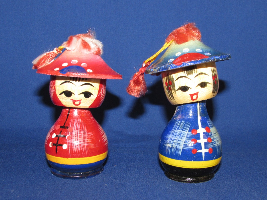 CHINESE BOBBLE HEADS Taiwan Republic of China 50s Nodders Wobblers ...