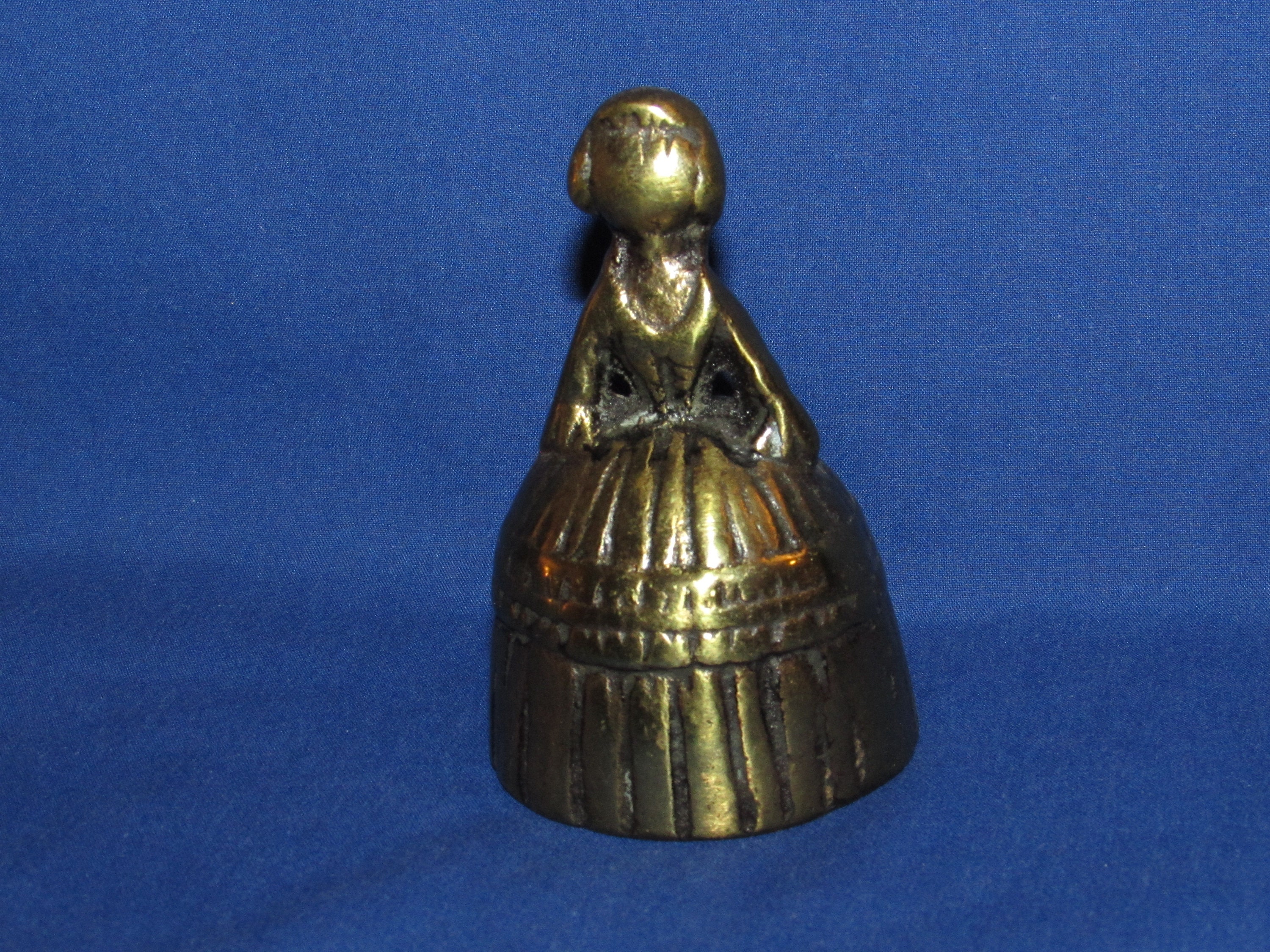 BRASS TEA BELL Victorian Lady With Fan 1930s - Etsy