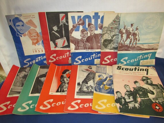 Boy Scouts SCOUTING MAGAZINES Set of 11 from the 50s Free | Etsy