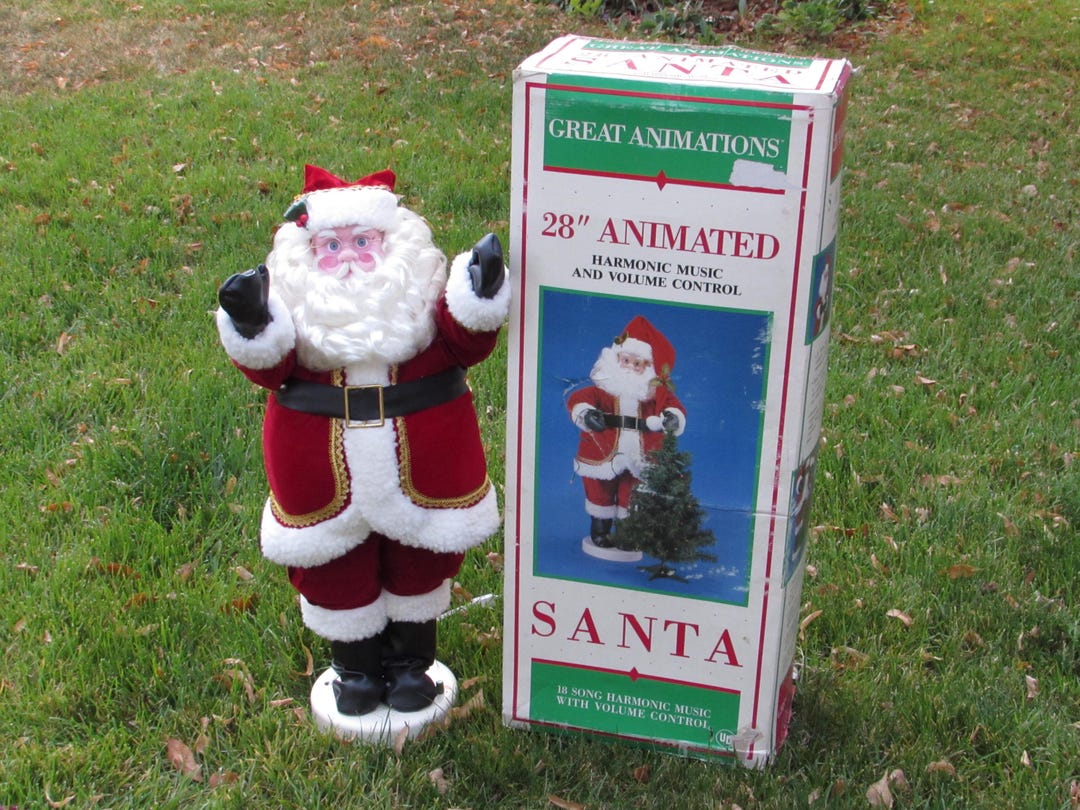 ANIMATED SANTA CLAUS Great Animations 28 Inches Tall 1990 Free Shipping ...