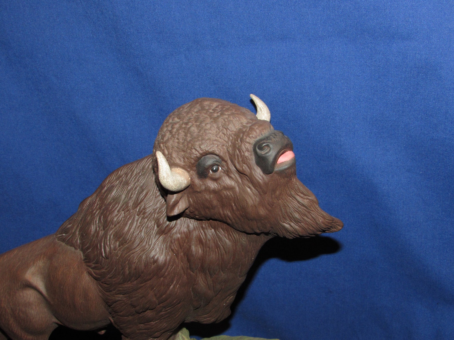 BUFFALO CERAMIC FIGURINE Hand Painted Free Shipping - Etsy
