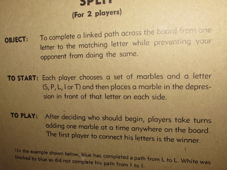 SPLIT GAME WHITMAN 1966 Intriguing Strategy Game - Etsy
