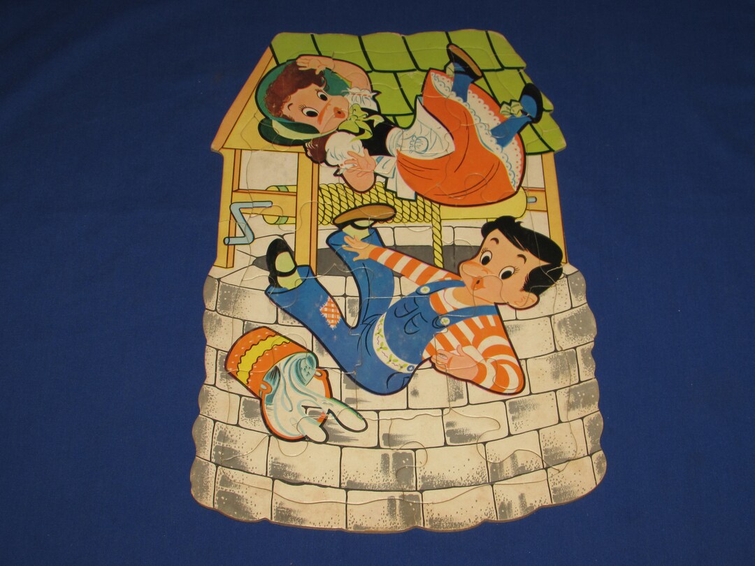 NURSERY RHYME PUZZLE Jack and Jill 1950s 18 Pieces - Etsy