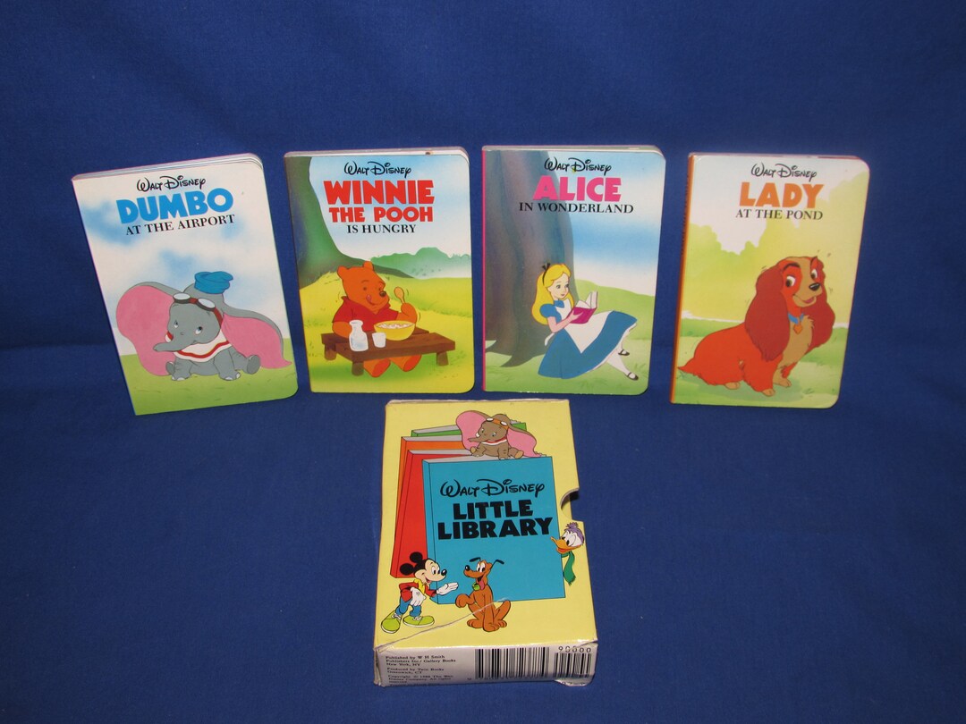 Walt Disney LITTLE LIBRARY 1988 Set of 4 Tiny Childrens Books - Etsy