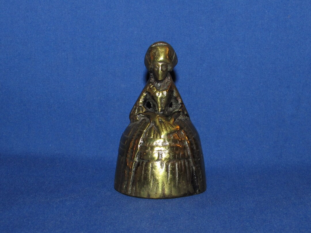BRASS TEA BELL Victorian Lady With Fan 1930s - Etsy