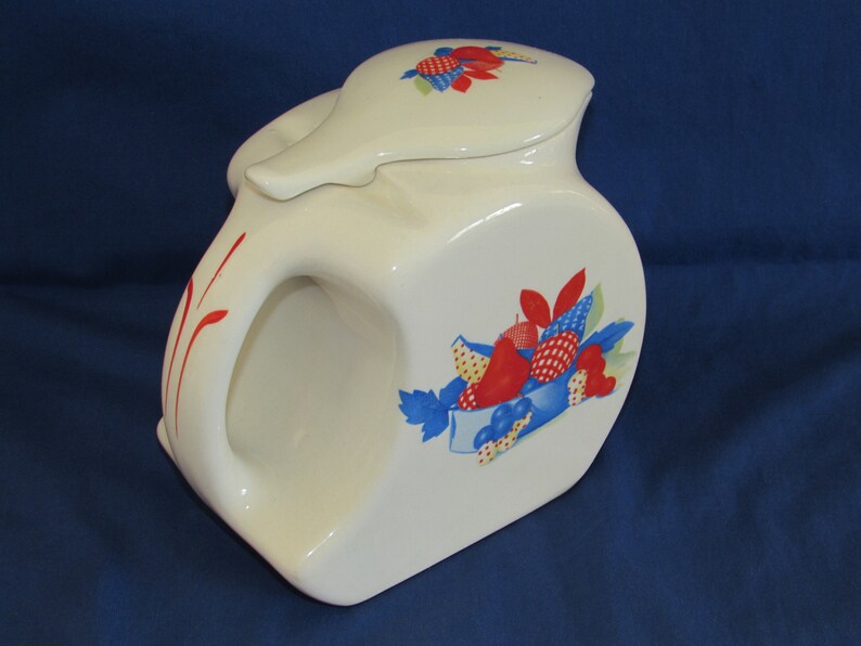 Universal Cambridge CALICO FRUIT PITCHER With Lid 1940s Free - Etsy