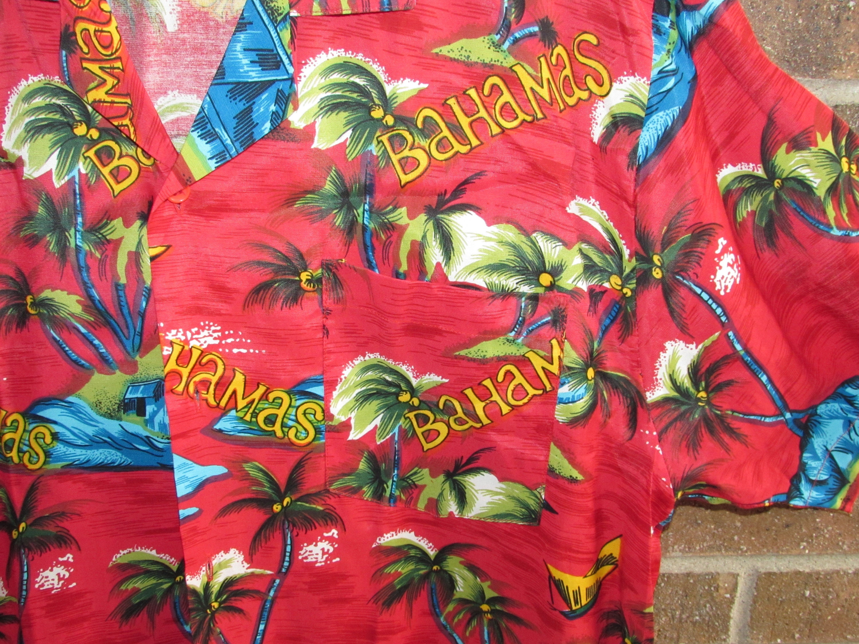 Bahamas Shirt WATANMAL XL 100% Rayon Fujiette Tropical Fashions 1960s ...
