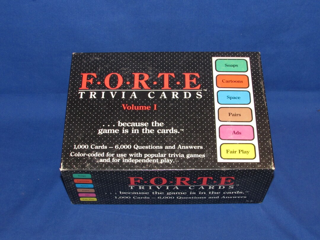 FORTE TRIVIA Cards 6,000 Questions and Answers - Etsy