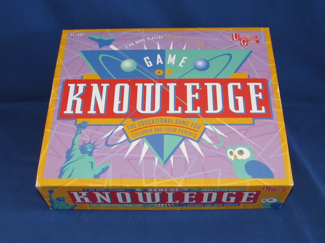 GAME OF KNOWLEDGE 1995 University Games Family Trivia Game - Etsy