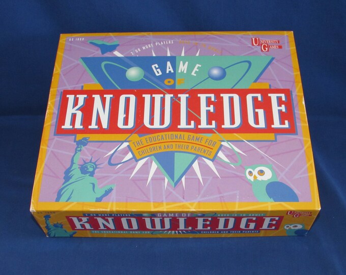 GAME OF KNOWLEDGE 1995 University Games Family Trivia Game - Etsy