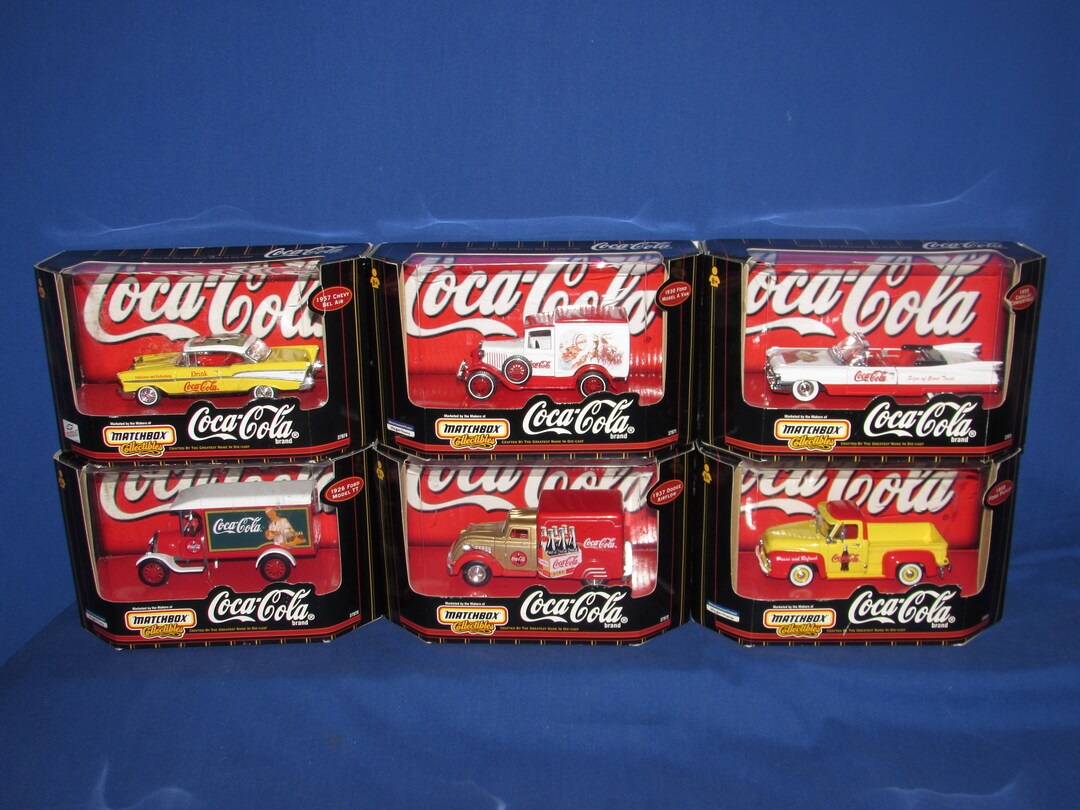 COCA-COLA MATCHBOX Vehicles 1998 Complete Set of 6 New in Box - Etsy