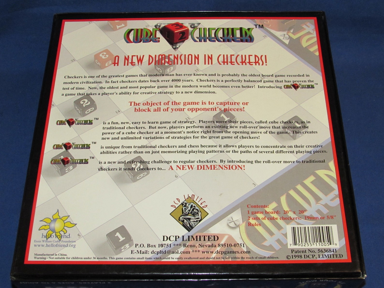 CUBE CHECKERS Game 1998 A New Dimension in Cube Checkers DEP - Etsy