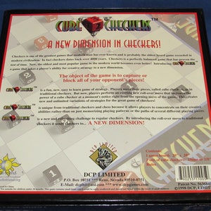 CUBE CHECKERS Game 1998 A New Dimension in Cube Checkers DEP Games ...