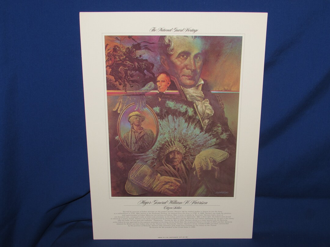 CITIZEN SOLDIER PRINT Major General William H Harrison 1977 the ...