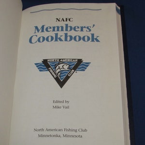 Cookbook North American Fishing Club NAFC Members Cookbook 1996 - Etsy