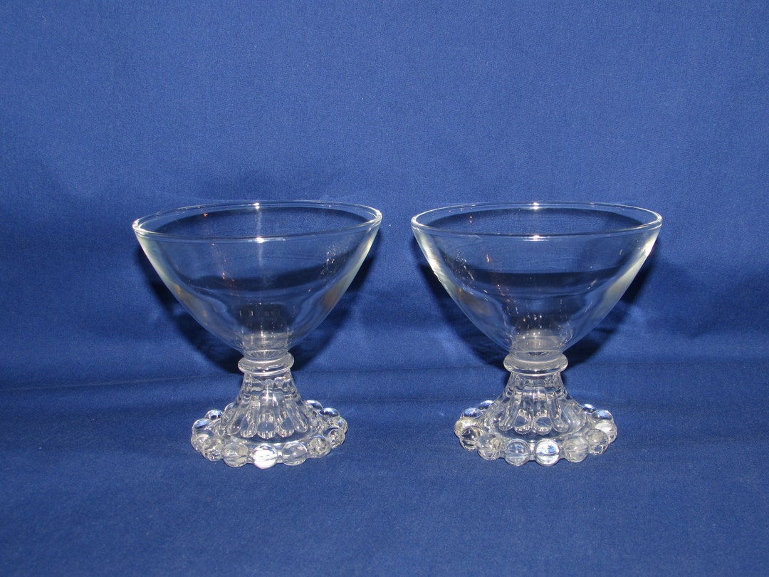 CANDLEWICK Boopie Glass DESSERT CUPS Set of 2 Vintage - Etsy
