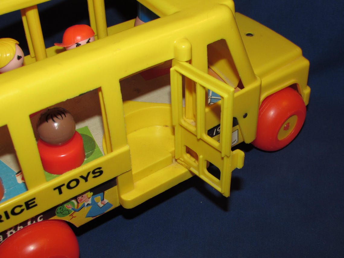 Fisher Price SCHOOL BUS 1965 With 7 Little People Free Shipping - Etsy