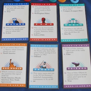 GAME OF KNOWLEDGE 1995 University Games Family Trivia Game - Etsy