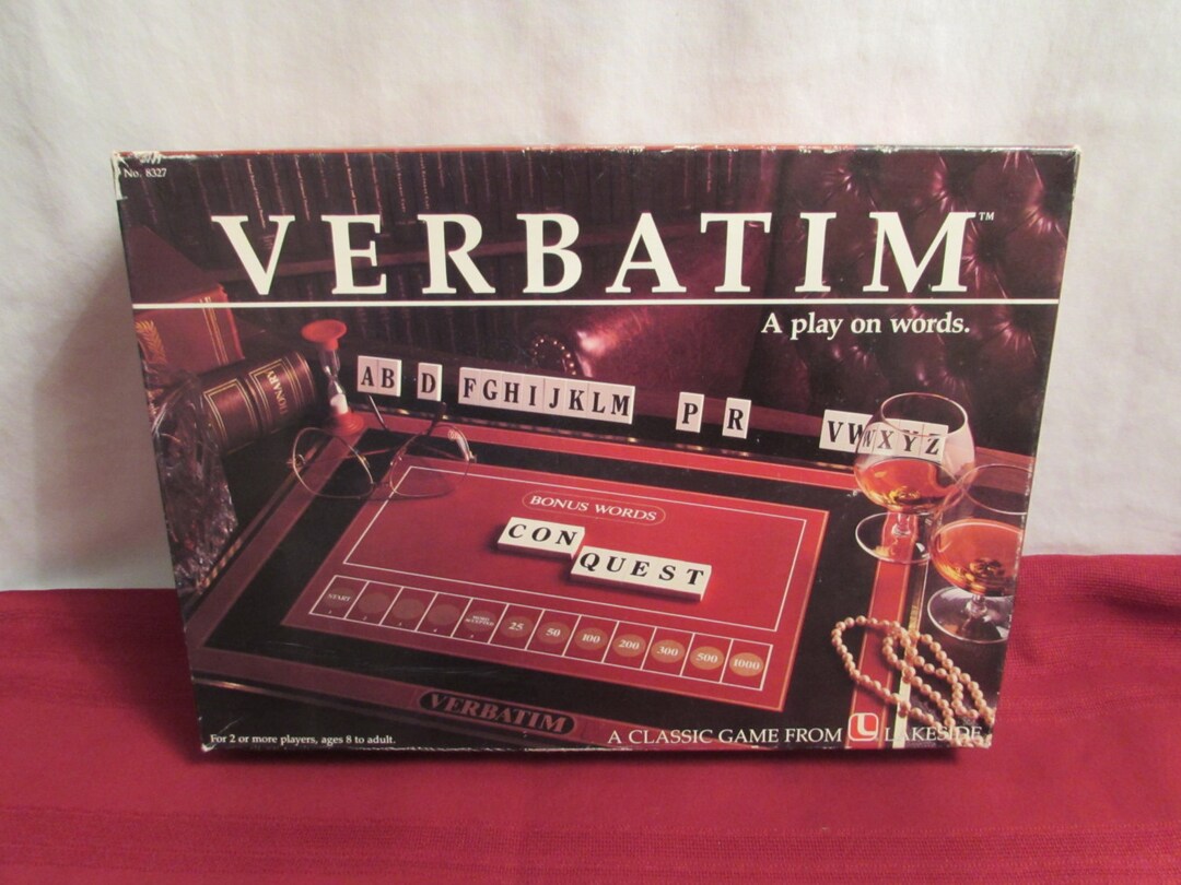 VERBATIM GAME 1985 Classic Word Game Lakeside Games Vintage - Etsy