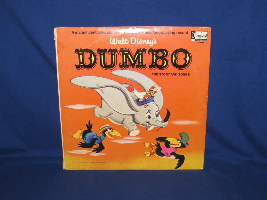 Walt Disney DUMBO Record 1967 Illustrated Book and Long - Etsy