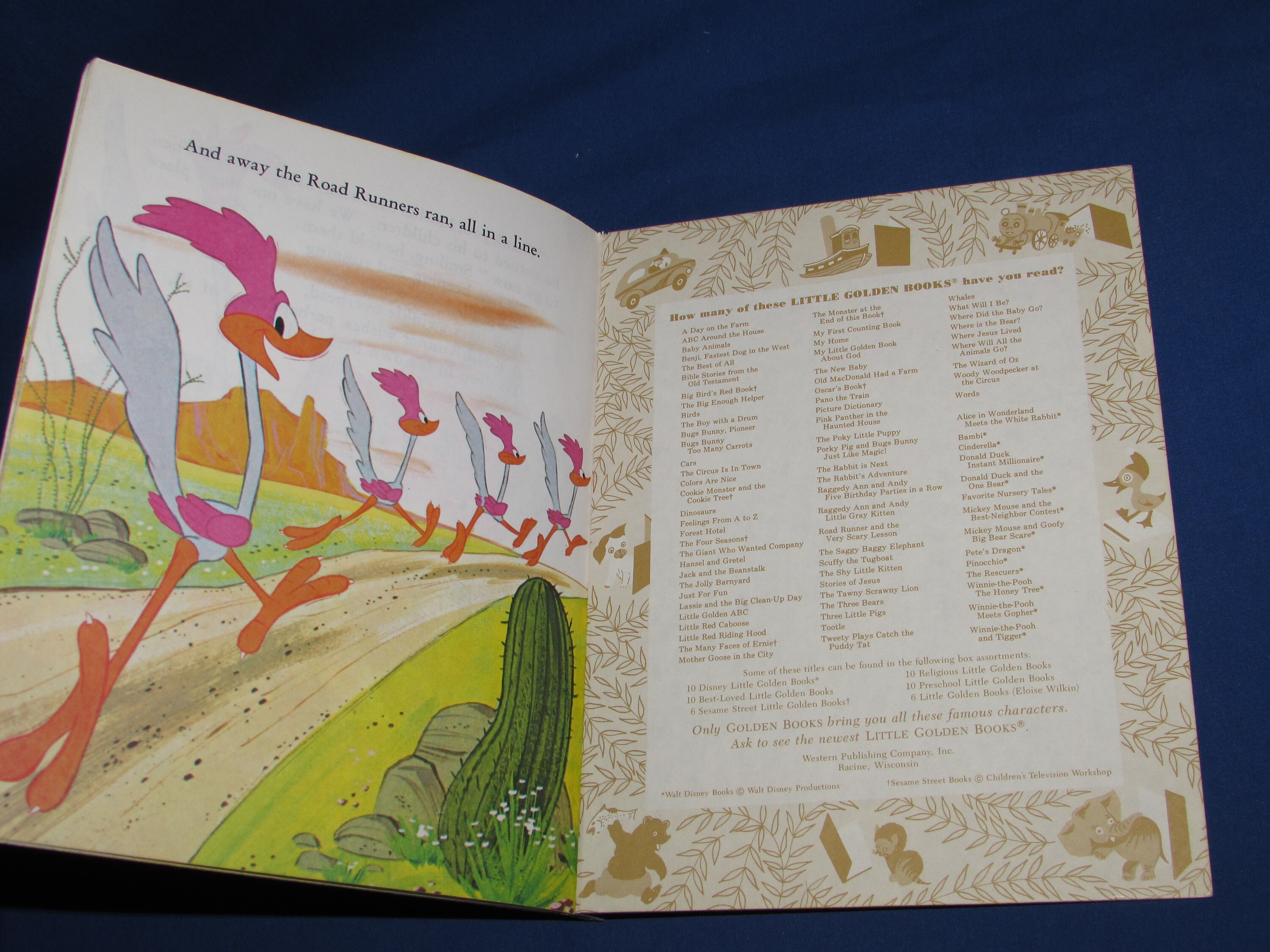 LITTLE GOLDEN BOOK Road Runner A Very Scary Lesson 1982 Free Shipping ...