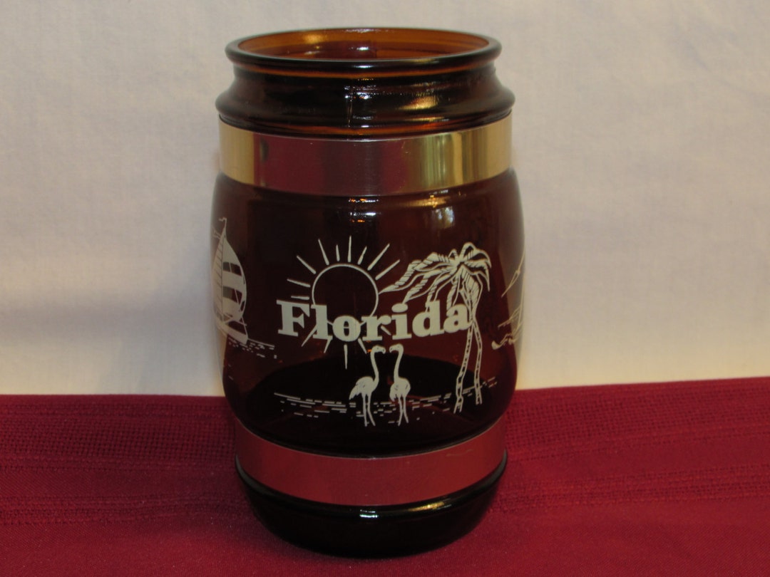 SIESTA WARE MUG Florida Souvenir Glass Siestaware Vintage - Etsy
