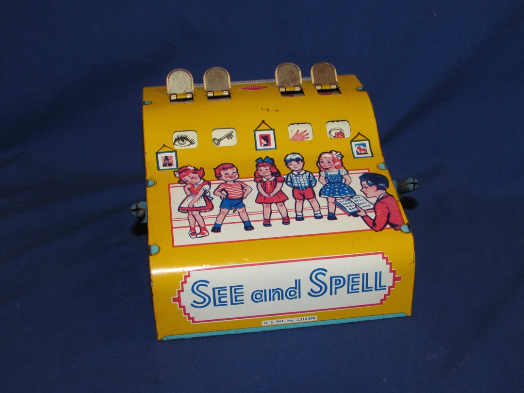 Wolverine SEE AND SPELL 1950s Tin Educational Toy Free Shipping - Etsy