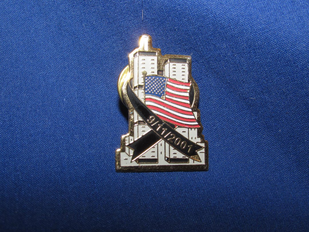 9-11 COMMEMORATIVE PIN Twin Towers 2001 Free Shipping - Etsy