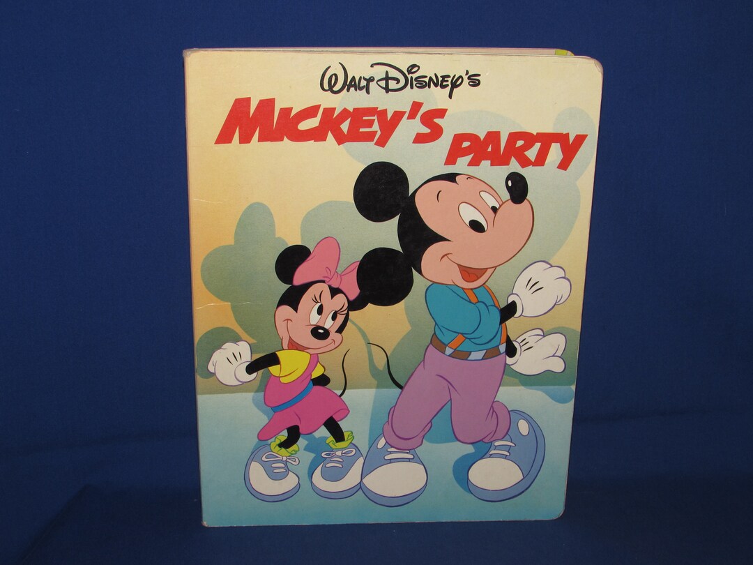 Board Book MICKEY’S PARTY 1989 Free Shipping - Etsy