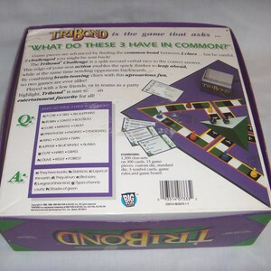 TRIBOND GAME 1992 Big Fun Games Vintage Tri Bond - Etsy