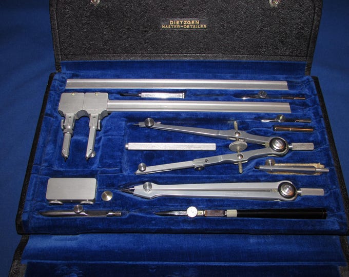 DIETZGEN DRAFTING SET 1950s Set of 16 Pieces Free Shipping - Etsy