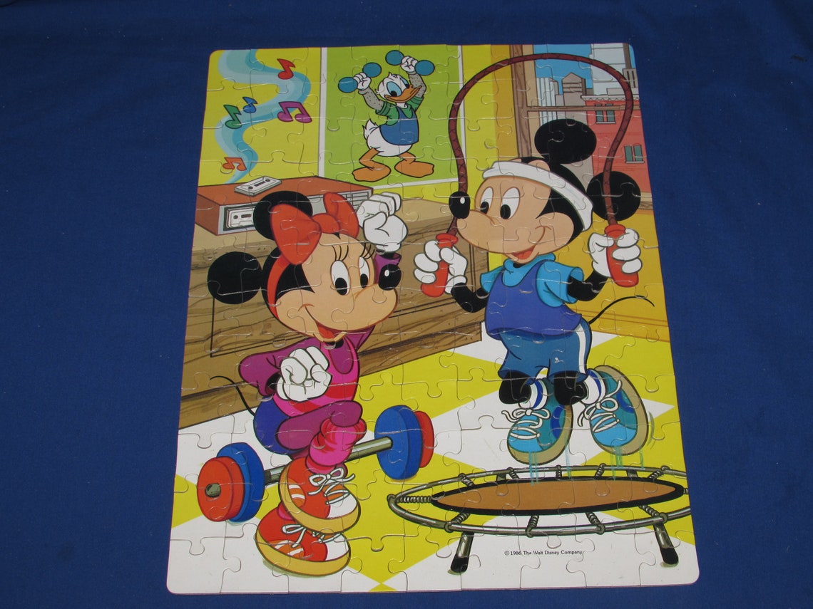 WALT DISNEY Mickey and Minnie Mouse Puzzle Golden 100 Piece - Etsy