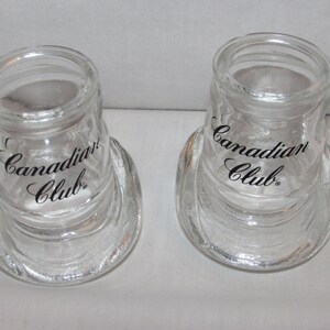 Canadian Club TOP HAT Shot Glasses Set of 2 Vintage - Etsy