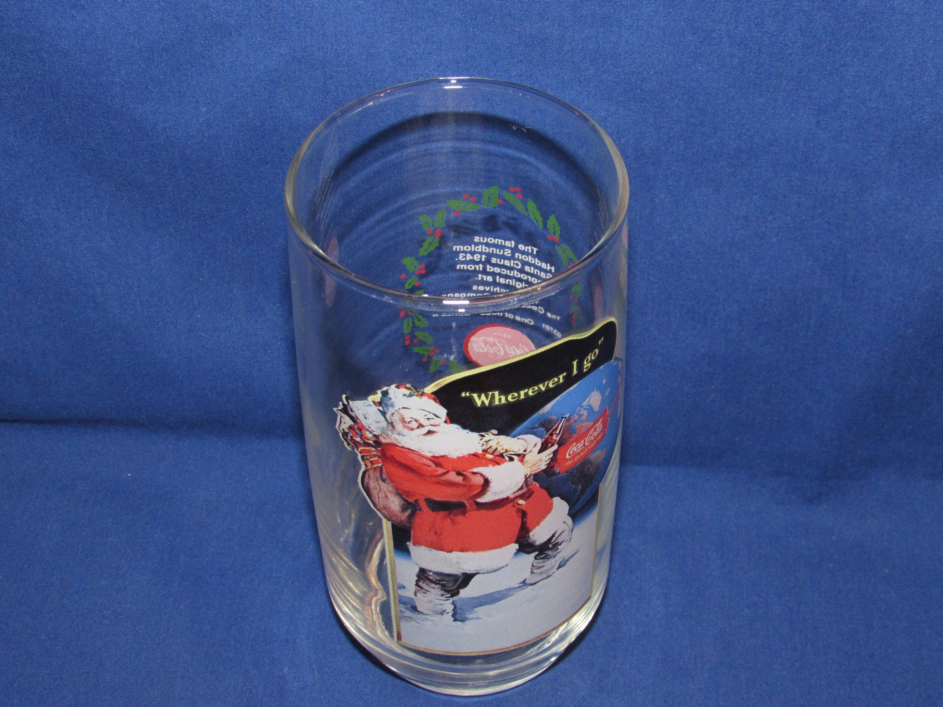 COCA-COLA Santa Glass Santa by Haddon Sundblom Series II Glass | Etsy