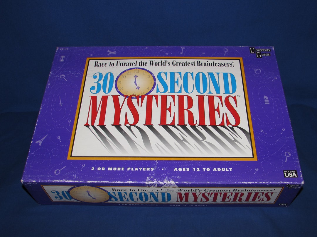 30 SECOND MYSTERIES GAME 1995 University Games - Etsy