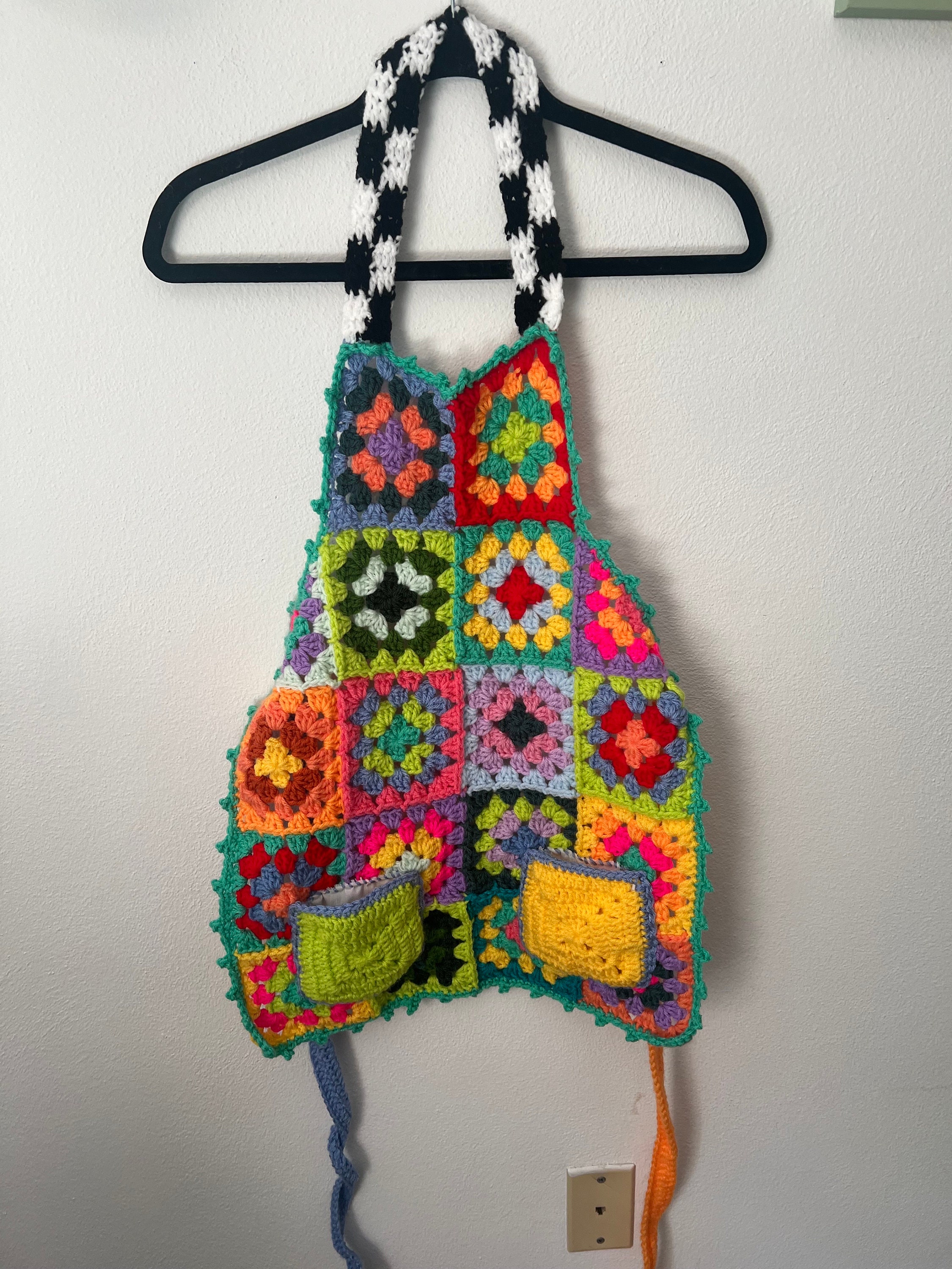 Granny Square Apron Crochet Pattern - Etsy