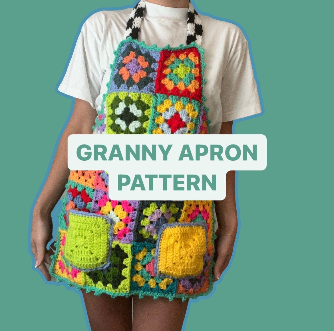 Granny Square Apron Crochet Pattern - Etsy