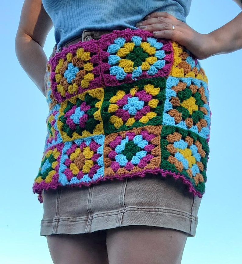 Granny Square Apron Crochet Pattern - Etsy