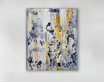 Abstract Wall Art, Gray Original Abstract Painting, Contemporary Wall ...