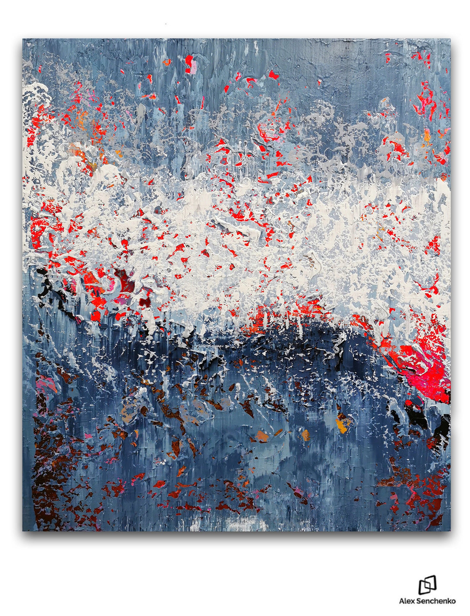 Abstract Wall Art Gray Original Abstract Painting - Etsy UK