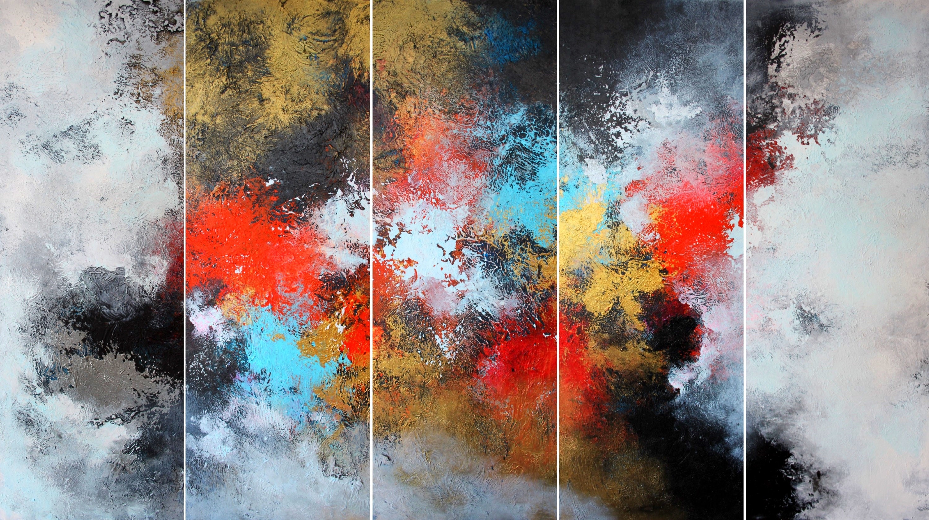 abstract painting . 5 in 1 . modern original paintings . large abstract ...