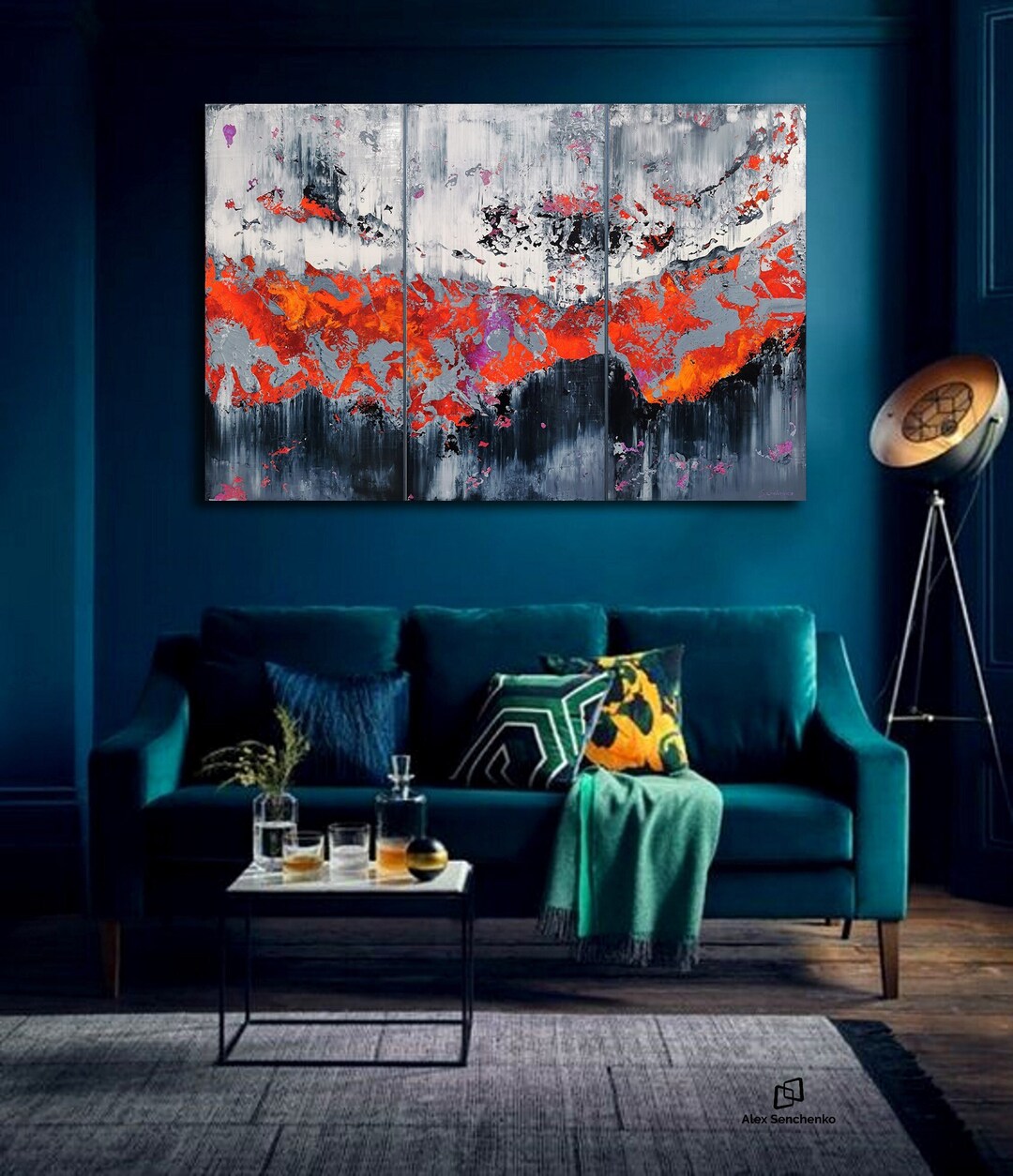 Large Abstract Painting by Alex Senchenko. Contemporary ART. Modern ...