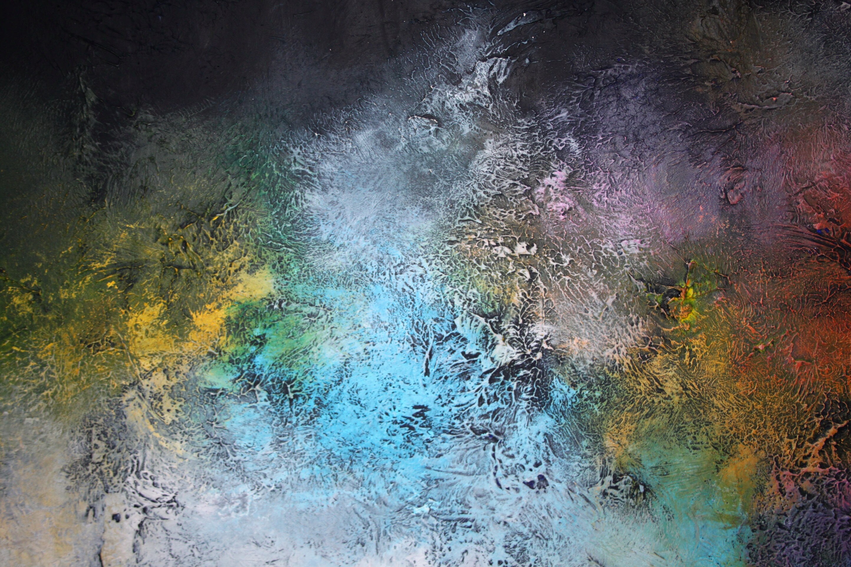 abstract expressionism / abstract triptych / abstract painting ...