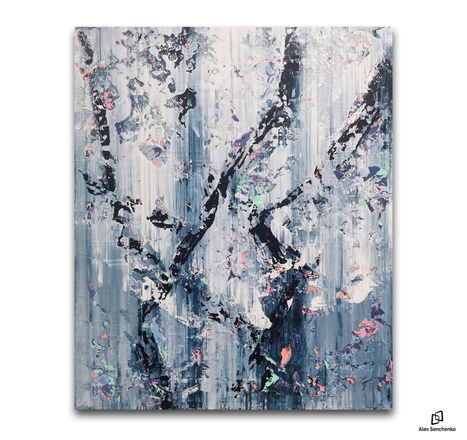 Abstract Wall Art Gray Original Abstract Painting - Etsy UK