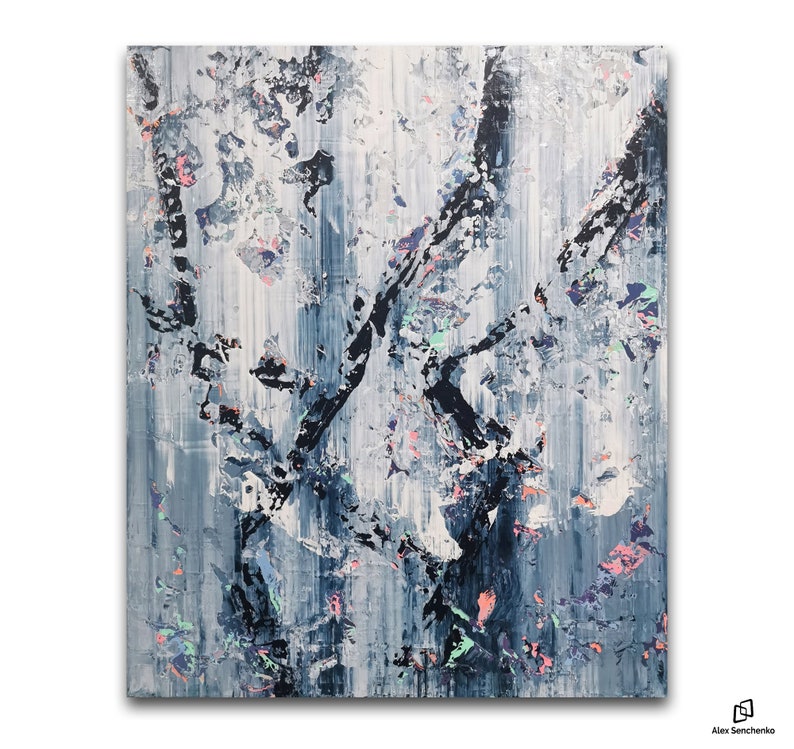 Abstract Wall Art Gray Original Abstract Painting - Etsy UK