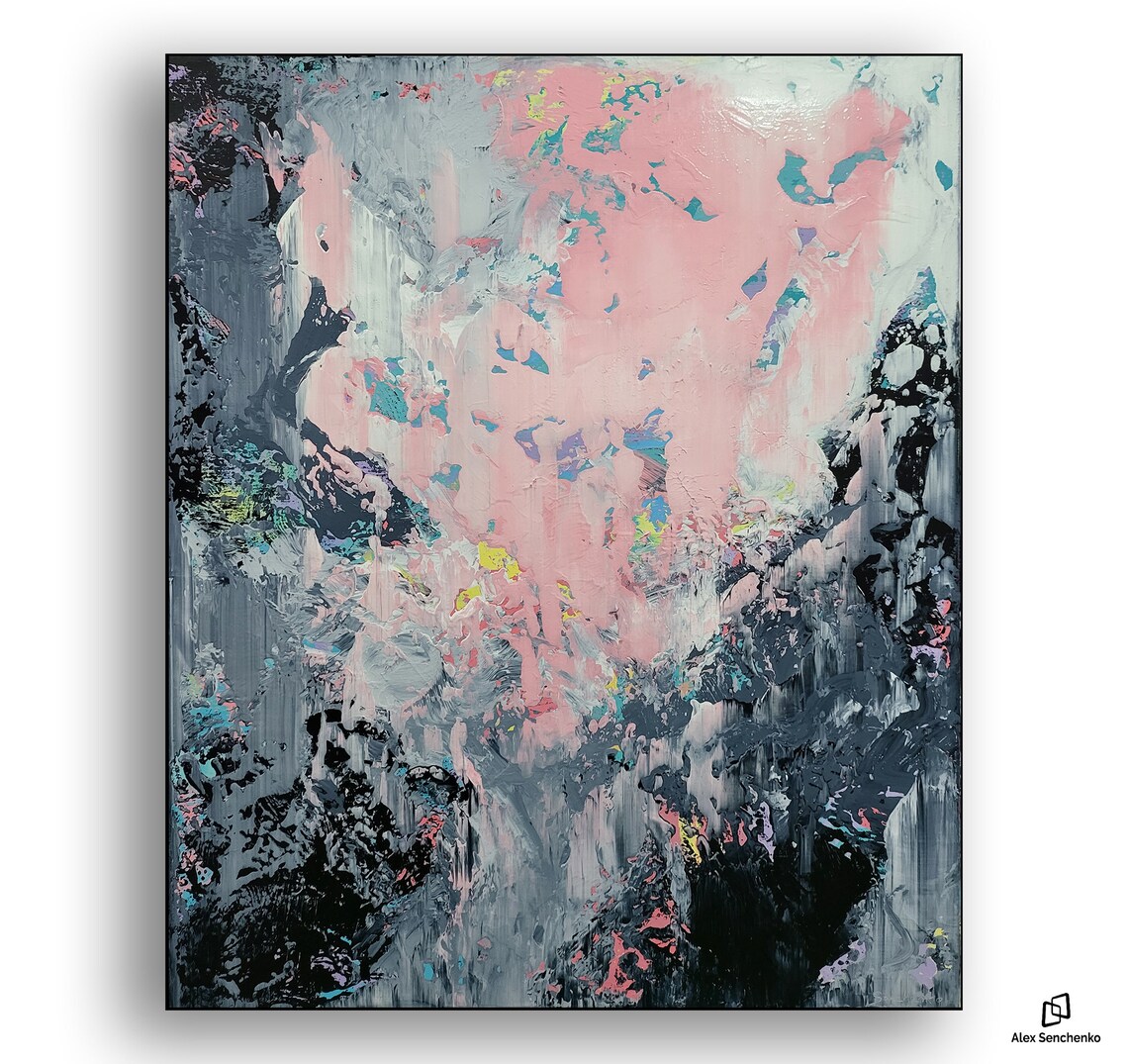 Abstract Wall Art Gray Original Abstract Painting - Etsy